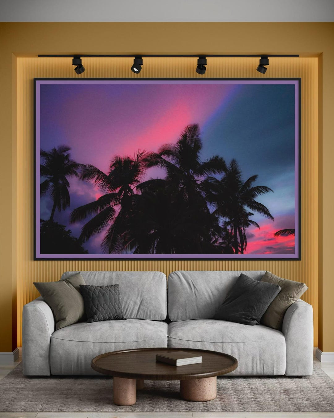 Fine Art Palm Tree Sunset Wall Art | Vibrant Tropical Photography ...