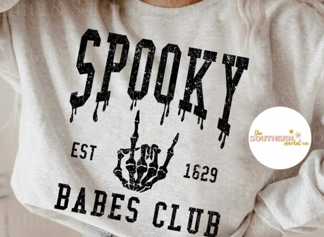Spooky Babes Club Screen Print Transfer Etsy