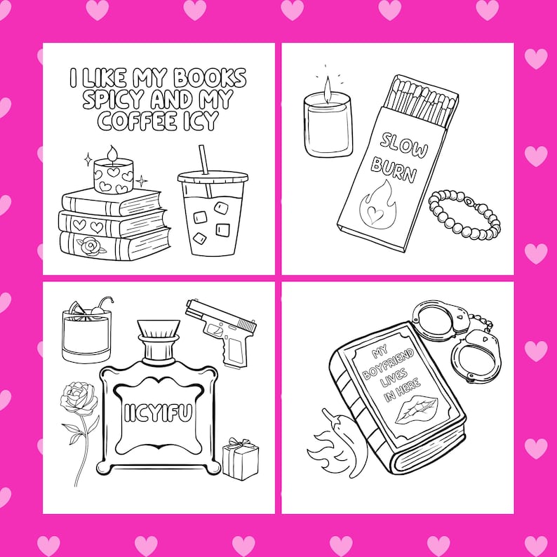 SMUT Lover Coloring Book, Easy and Bold Coloring Pages for Dark Romance ...