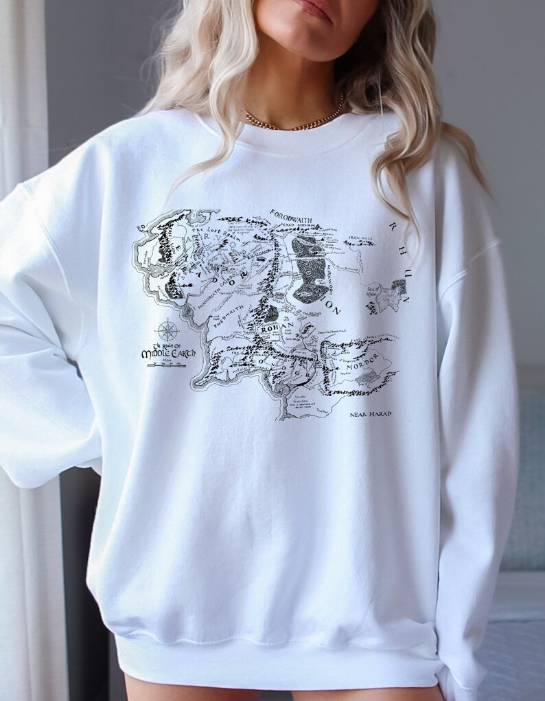 LOTR Map, Fantasy SVG, PNG for Sweatshirt, Mug, T-shirt, Bookish Gift ...