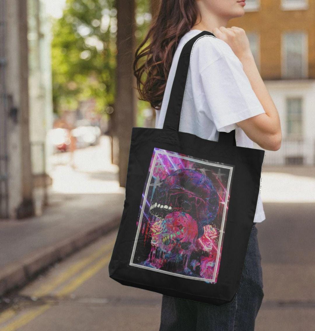 Egregious Acts Tote Bag Bold and Vibrant Unique Independent Artwork ...