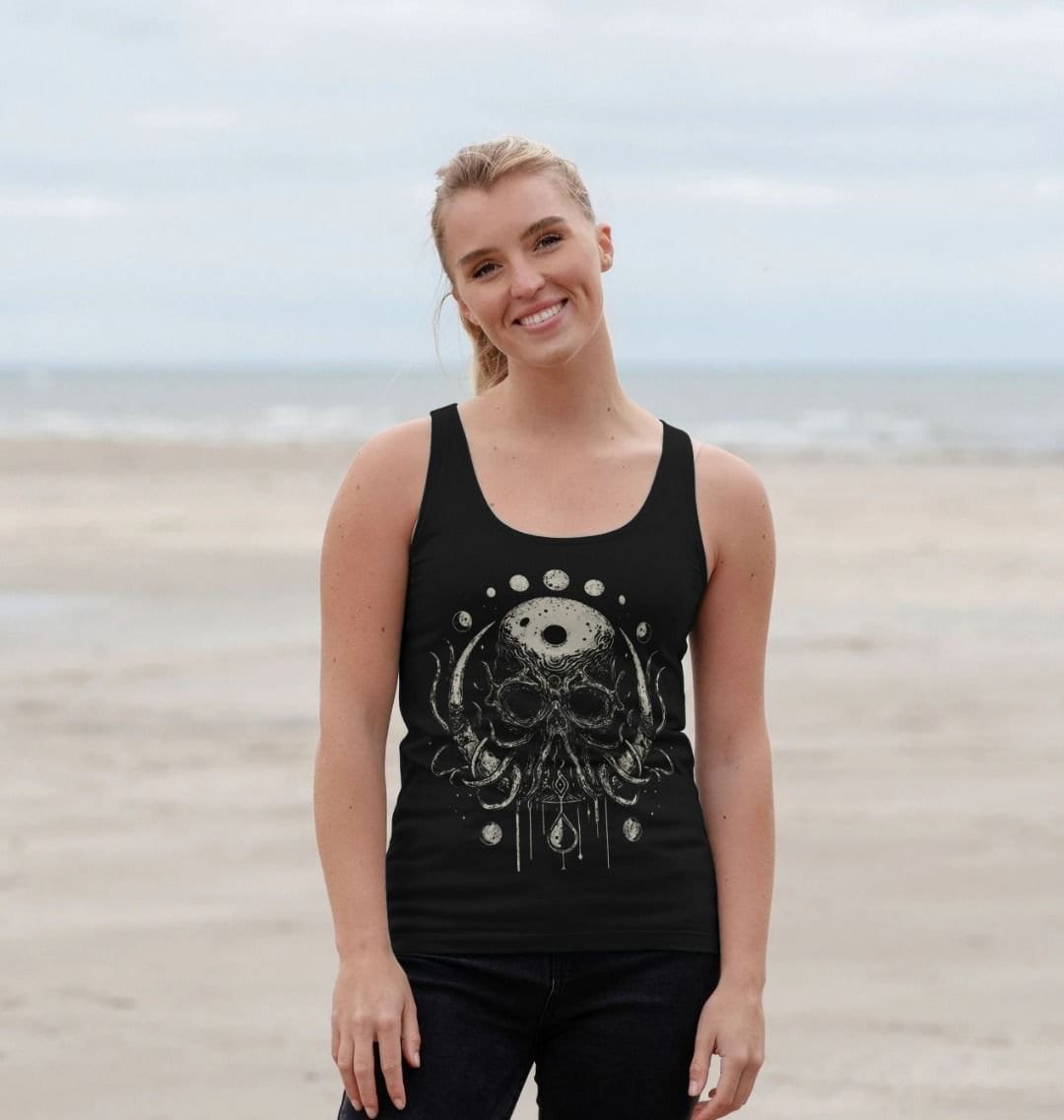 Hp Lovecraft Cthulhu Octopus Women's Vest Top Horror Vest Top Gothic ...