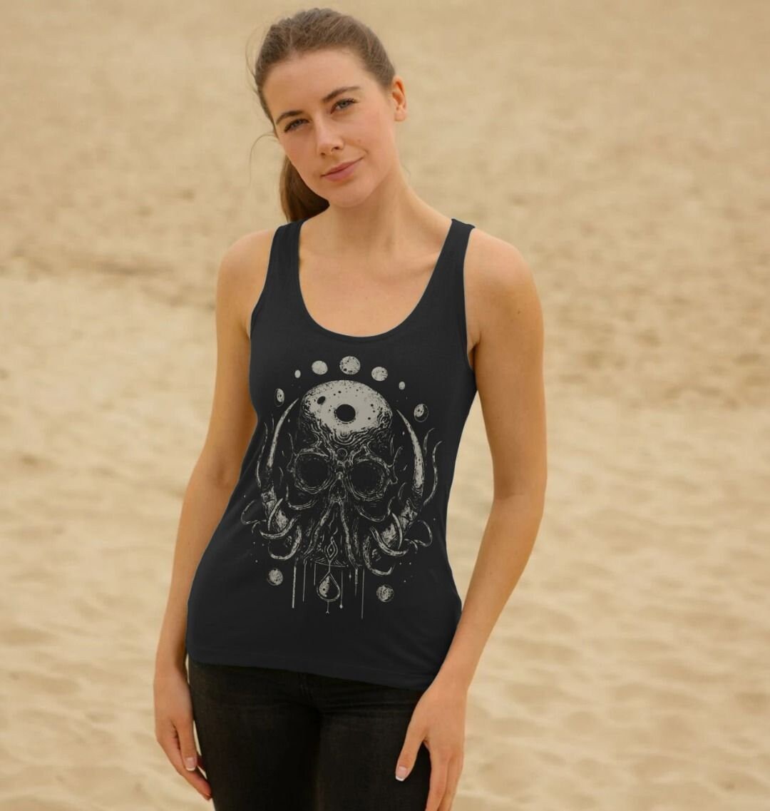 Hp Lovecraft Cthulhu Octopus Women's Vest Top Horror Vest Top Gothic ...