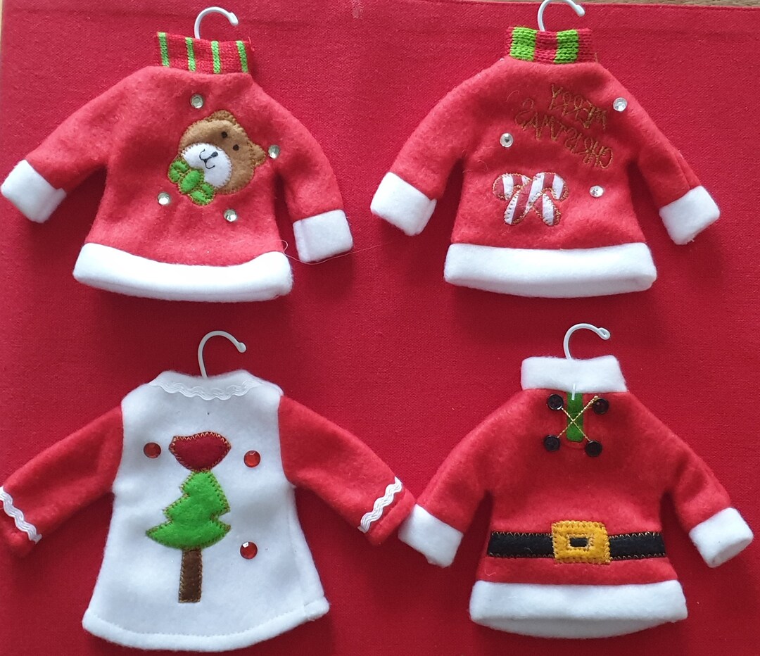 Festive Christmas Tree Jumper Hanging Decoration Bauble 14cm - Etsy