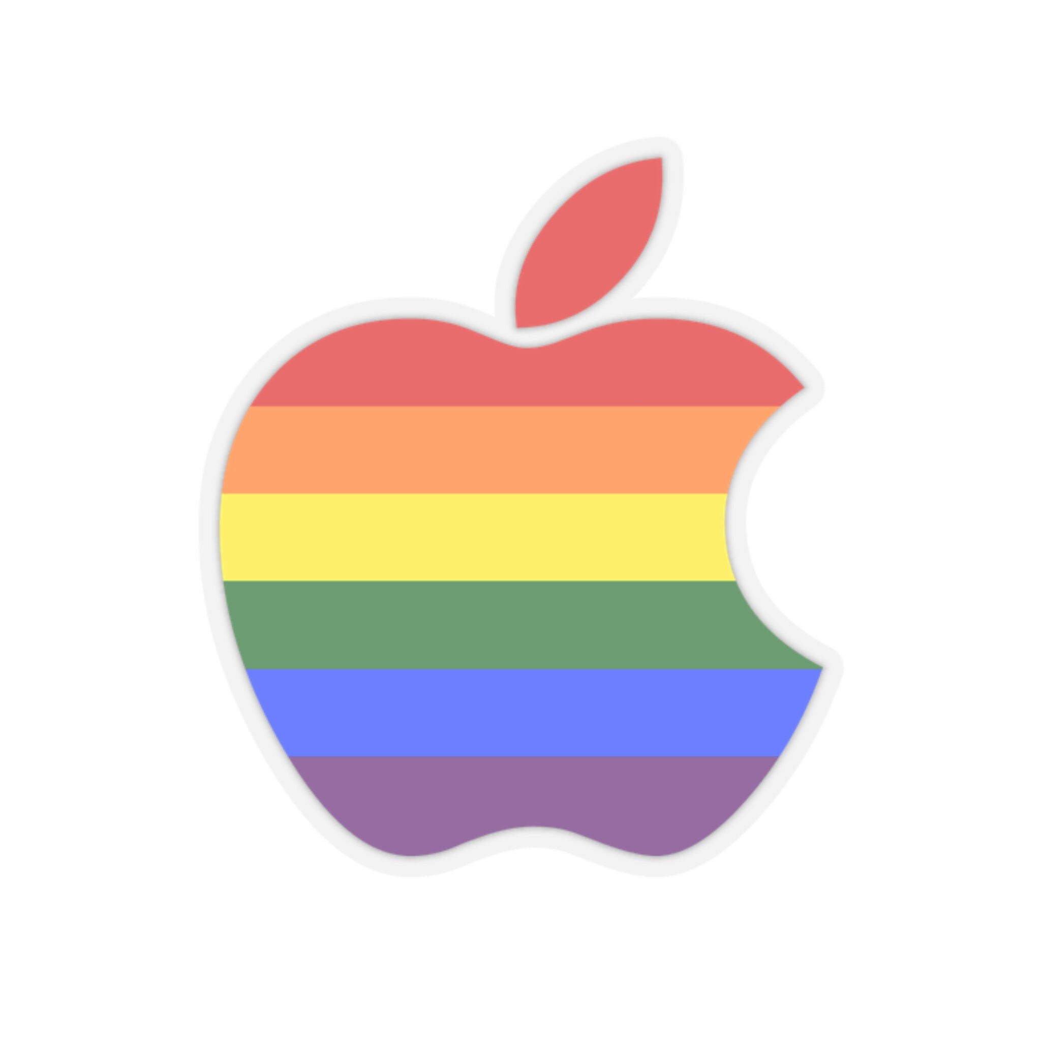 YS Pride Apple Rainbow RGB LGBT Kiss-cut Stickers - Etsy