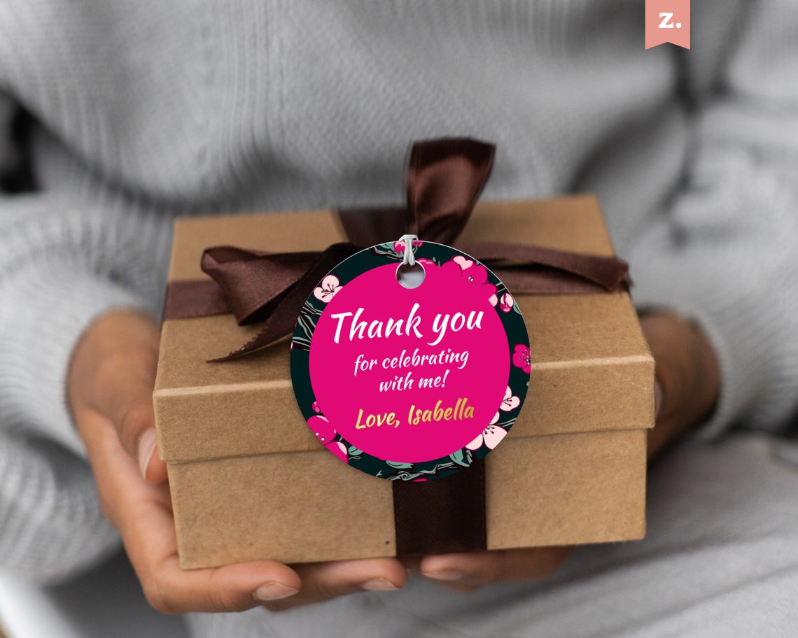 Pink Hibachi Thank You Tag | INSTANT DOWNLOAD | Hibachi Dinner Party ...