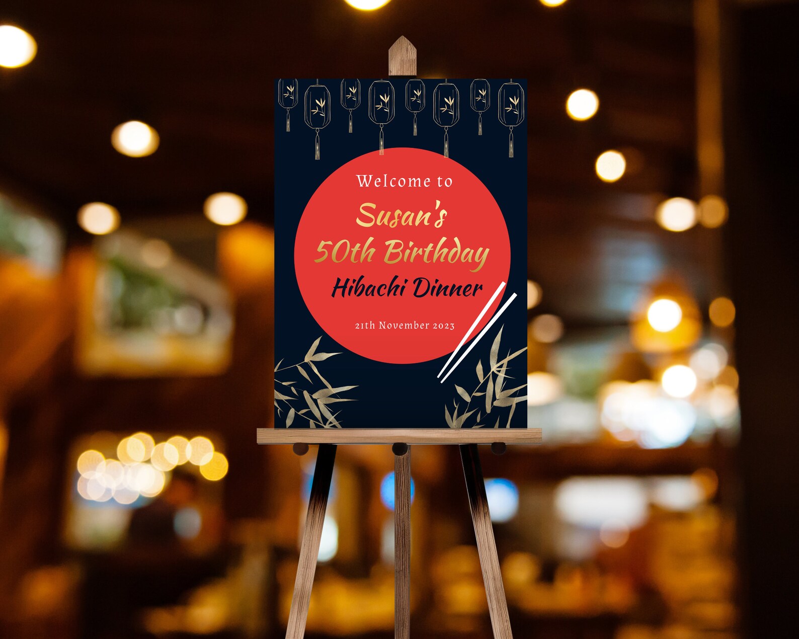 Hibachi Birthday Welcome Sign| INSTANT DOWNLOAD | Hibachi Dinner Party ...