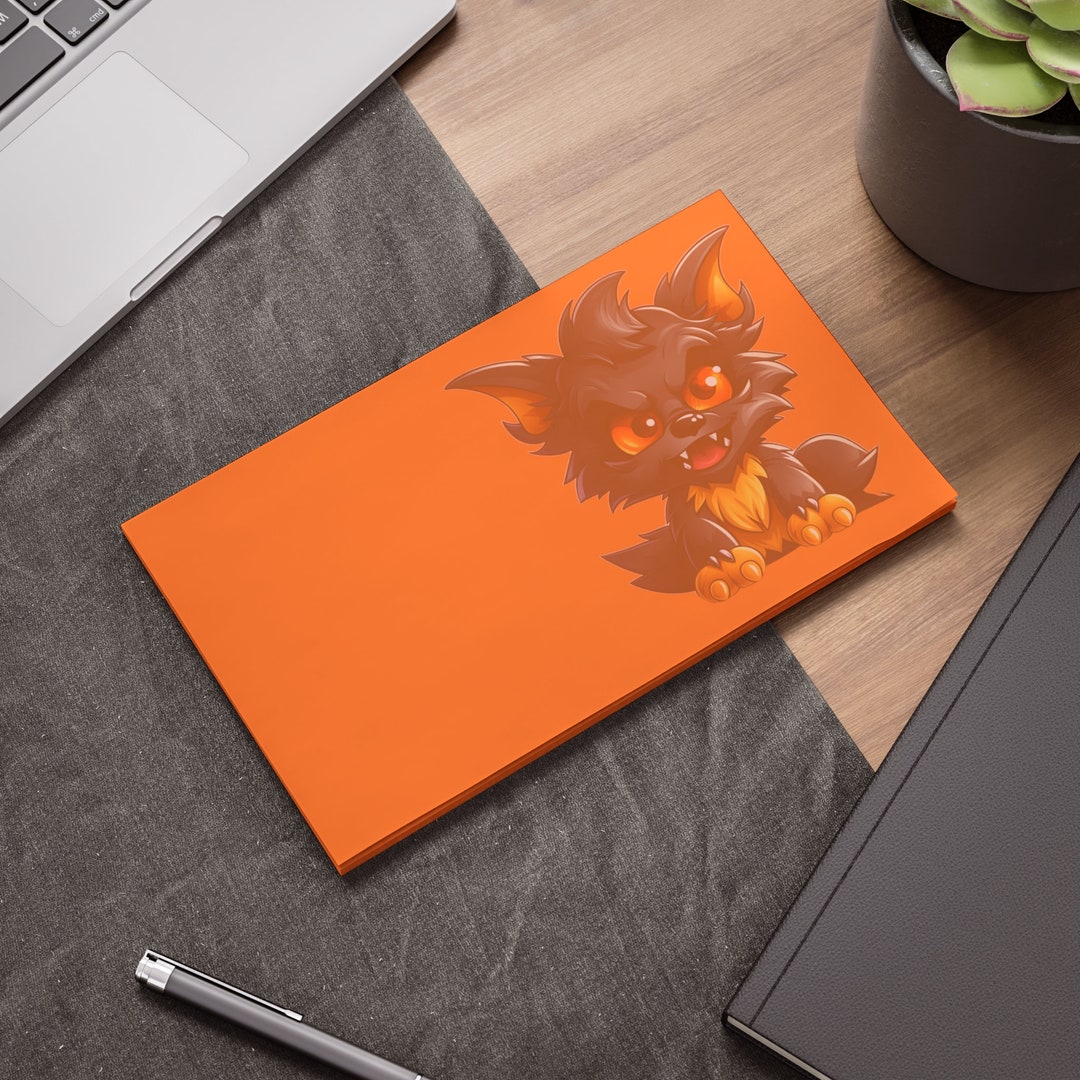 Orange Halloween Werewolf Post-it® Note Pads 6 Sizes - Etsy