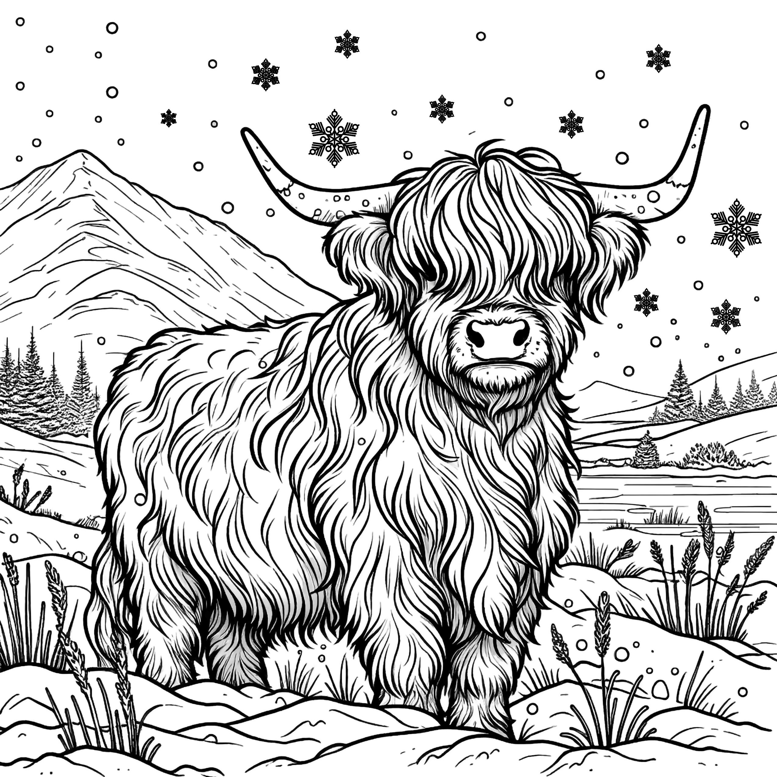 5 Highland Cow Coloring Pages, Cow Coloring Pages, Highland Cows, Cute ...