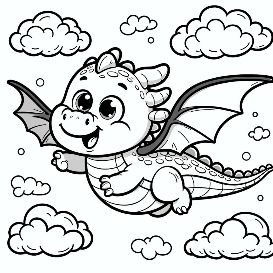 5 Baby Dragon Coloring Pages, Fantasy Coloring Pages, Cute Baby Dragon ...
