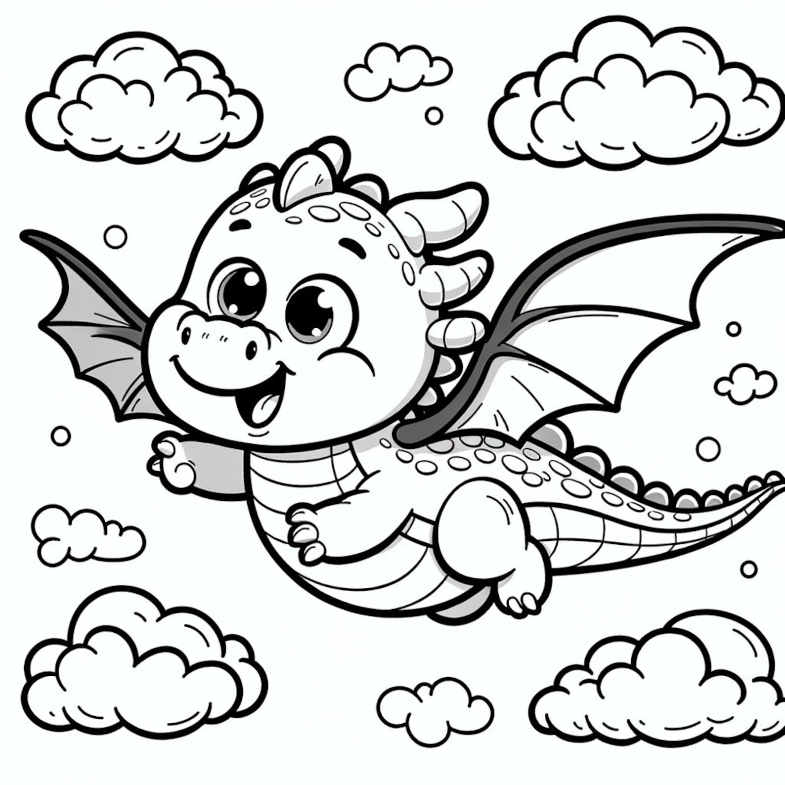 5 Baby Dragon Coloring Pages, Fantasy Coloring Pages, Cute Baby Dragon ...