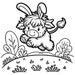 5 Easter Highland Cow Coloring Pages, Cow Coloring Pages, Highland Cows ...