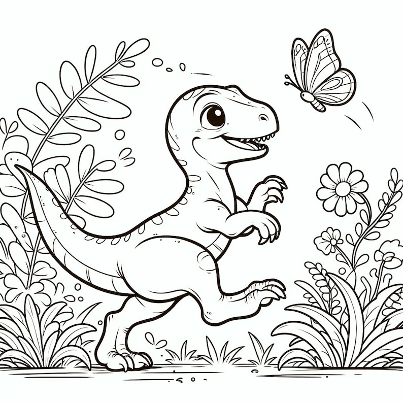 20 Dinosaur Coloring Pages, 20 Dino Packs, Cool Dinosaur Coloring Pack ...