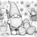 10 Easter Gnome Coloring Pages, Easter Gnome Coloring Bundle, Gnome ...