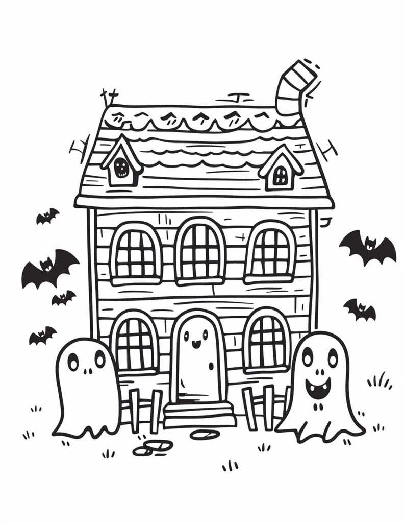 5 Cute Halloween Coloring Pages, Halloween Coloring, Pumpkin Coloring ...
