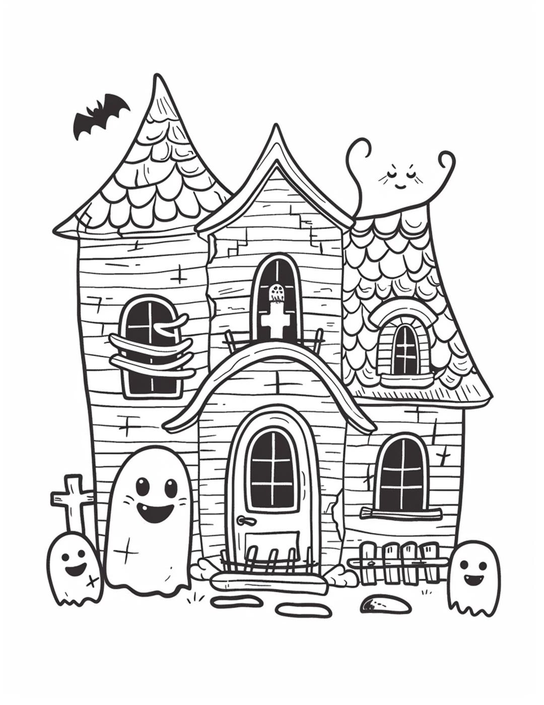 5 Cute Halloween Coloring Pages, Halloween Coloring, Pumpkin Coloring ...