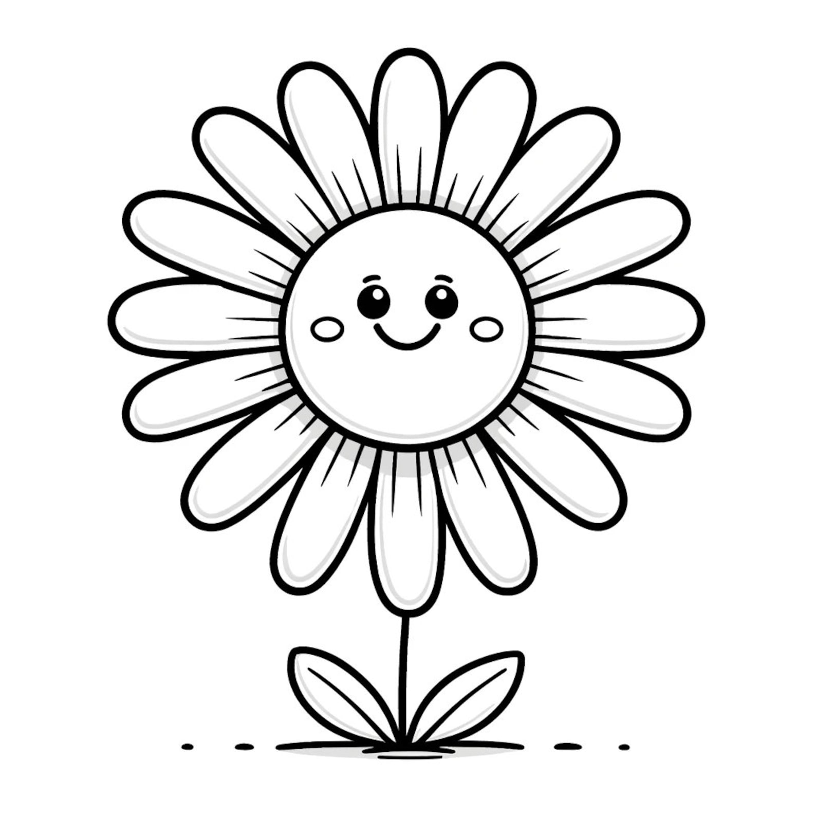 5 Daisy Coloring Pages, Flower Coloring Pages, Cute Flowers, Flowers ...