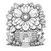 20 Flower House Coloring Pages, Flower Houses, Fairy Flower Houses ...