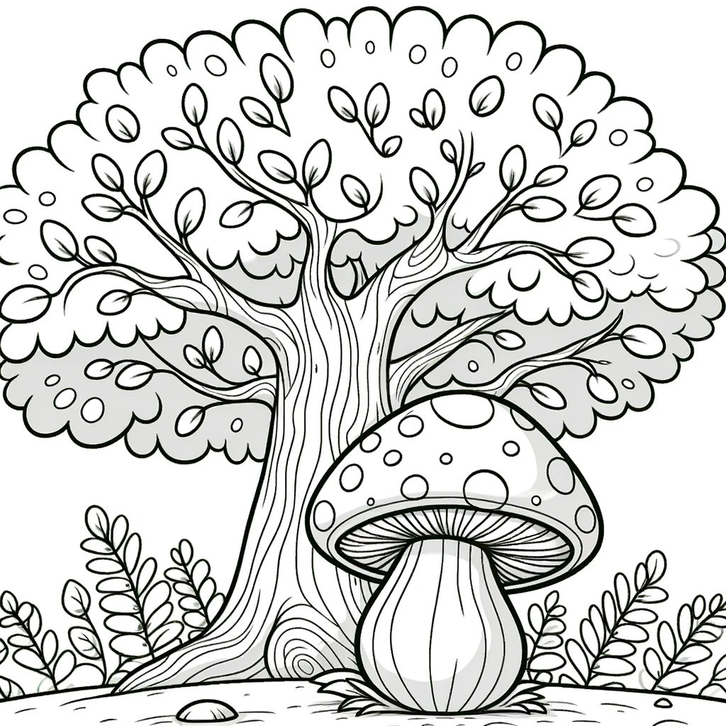 25 Mushroom Coloring Pages, Stress Relief Mushroom Coloring Page, Cute ...