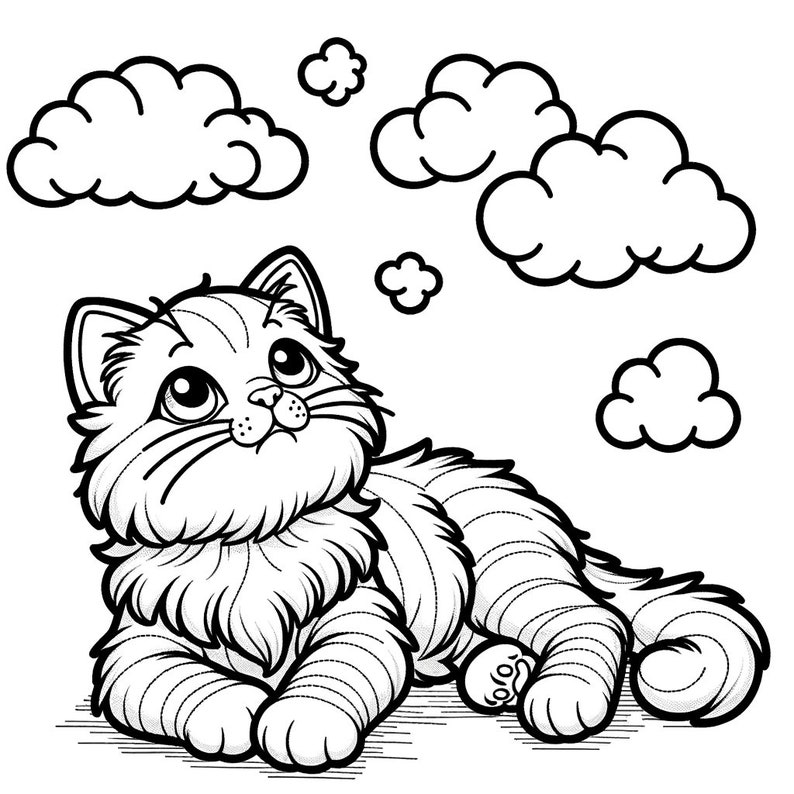 5 Cute Kitten Coloring Pages, Cute Cat Coloring Pages, Cat Coloring ...