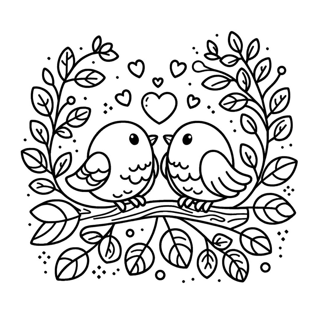 5 Valentines Day Coloring Pages, 5 Cute Love Coloring Pages, Cute Kids ...