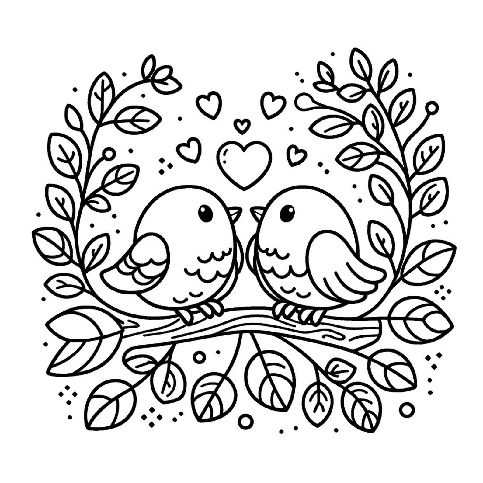5 Valentines Day Coloring Pages, 5 Cute Love Coloring Pages, Cute Kids ...