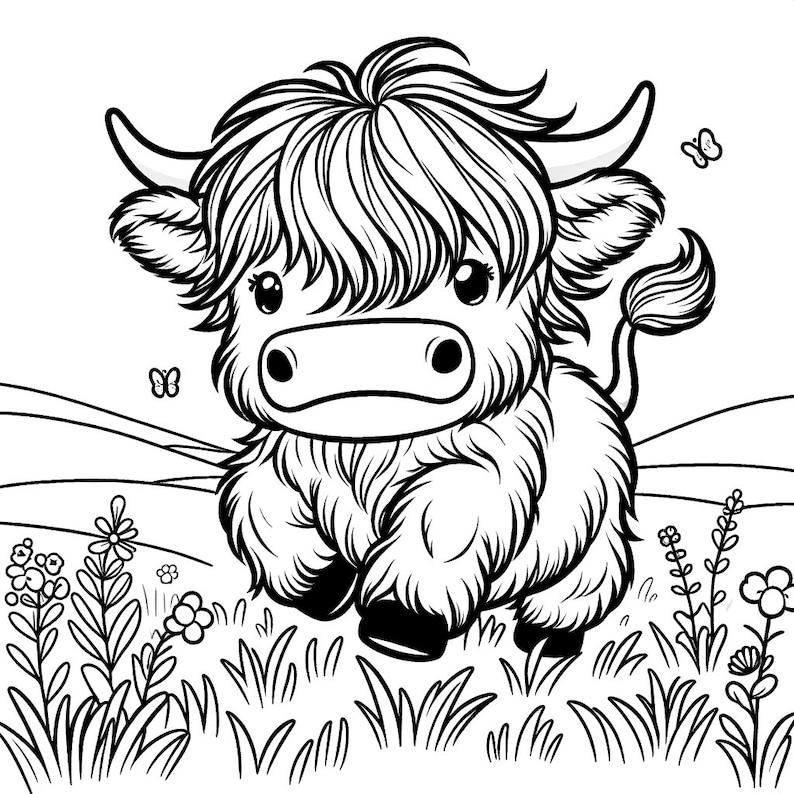 20 Highland Cow Coloring Pages, Cow Coloring Pages, Highland Cows, Cute ...