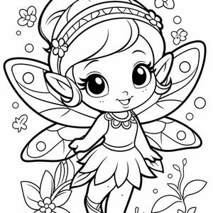 5 Fairy Coloring Pages, Enchanted Fairy Coloring Page, Fantasy Fairy ...