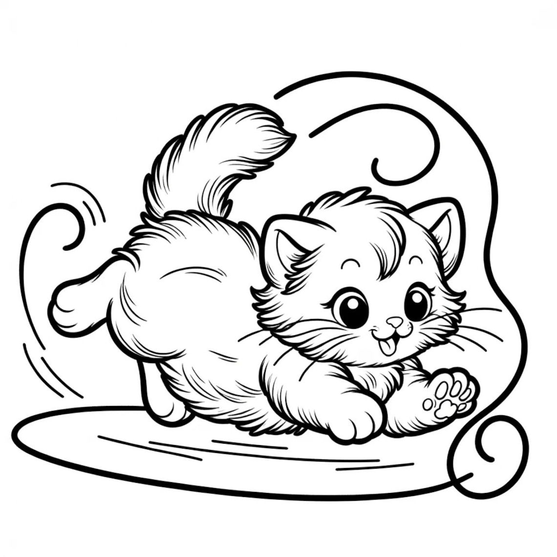 5 Cute Kitten Coloring Pages, Cute Cat Coloring Pages, Cat Coloring ...