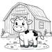 10 Cow Coloring Page- Animal Coloring Page, Farm Coloring Pages Digital ...