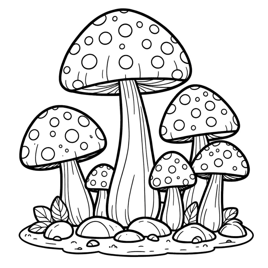 20 Blooming Mushroom Coloring Pages, Mushroom Coloring, Stress Relief ...