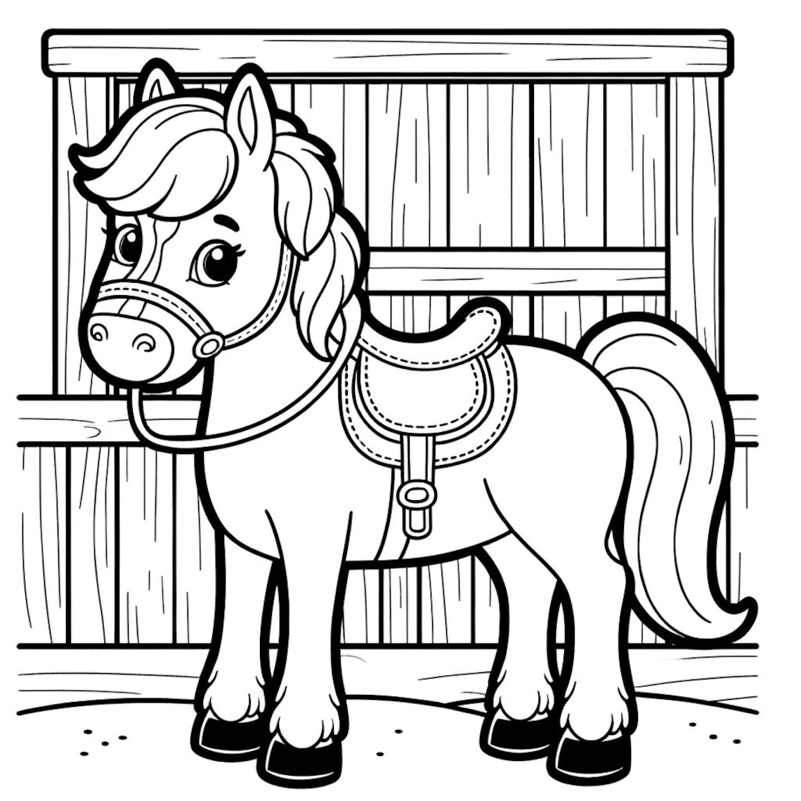 5 Horse Coloring Pages, Instant Download, Set of 5 Adult & Kids ...