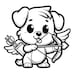 30 Valentine Dog Themed Coloring Pages, 30 Cute Love Coloring Pages ...