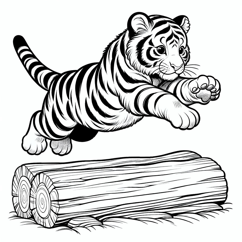 5 Tiger Coloring Pages, 5 Cute Tiger Coloring Pages, Baby Tiger ...