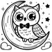 5 Owl Coloring Page, Whimsical Owl, Owl Art, Animal Coloring, Fantasy ...