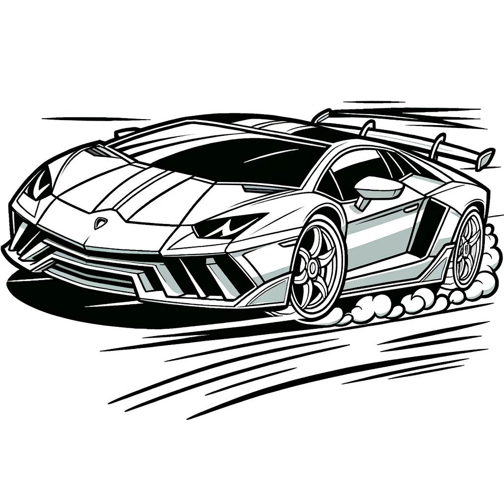 5 Car Coloring Pages, Car Coloring Pages, Cool Car Coloring Pages. - Etsy