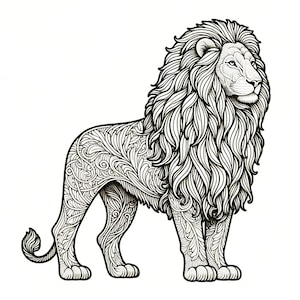 20 Lion Coloring Pages, Adult Lion Coloring Page, Cool Animal Coloring ...