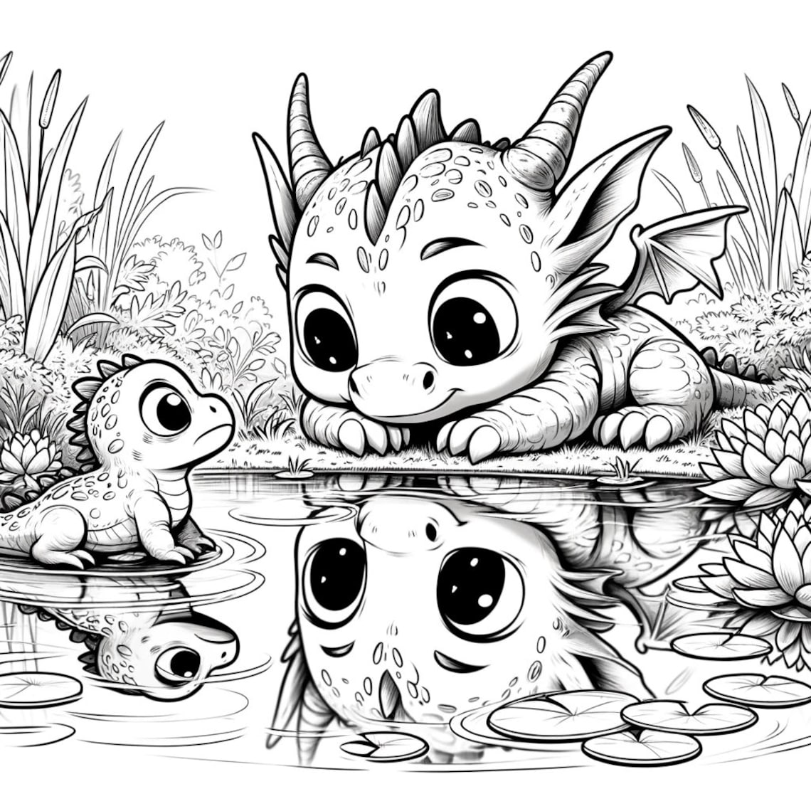 25 Baby Dragon Coloring Pages, Fantasy Dragon Coloring Pages, Cute Baby ...