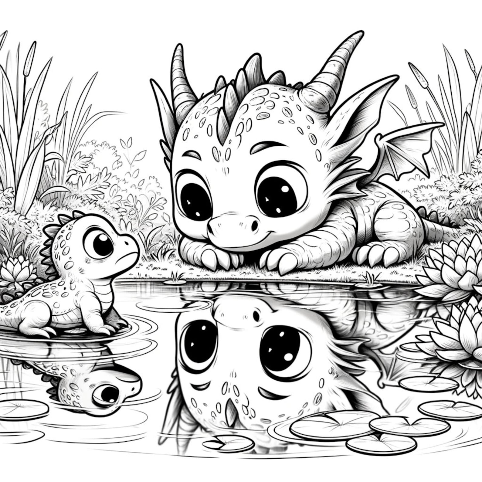 25 Baby Dragon Coloring Pages, Fantasy Dragon Coloring Pages, Cute Baby ...