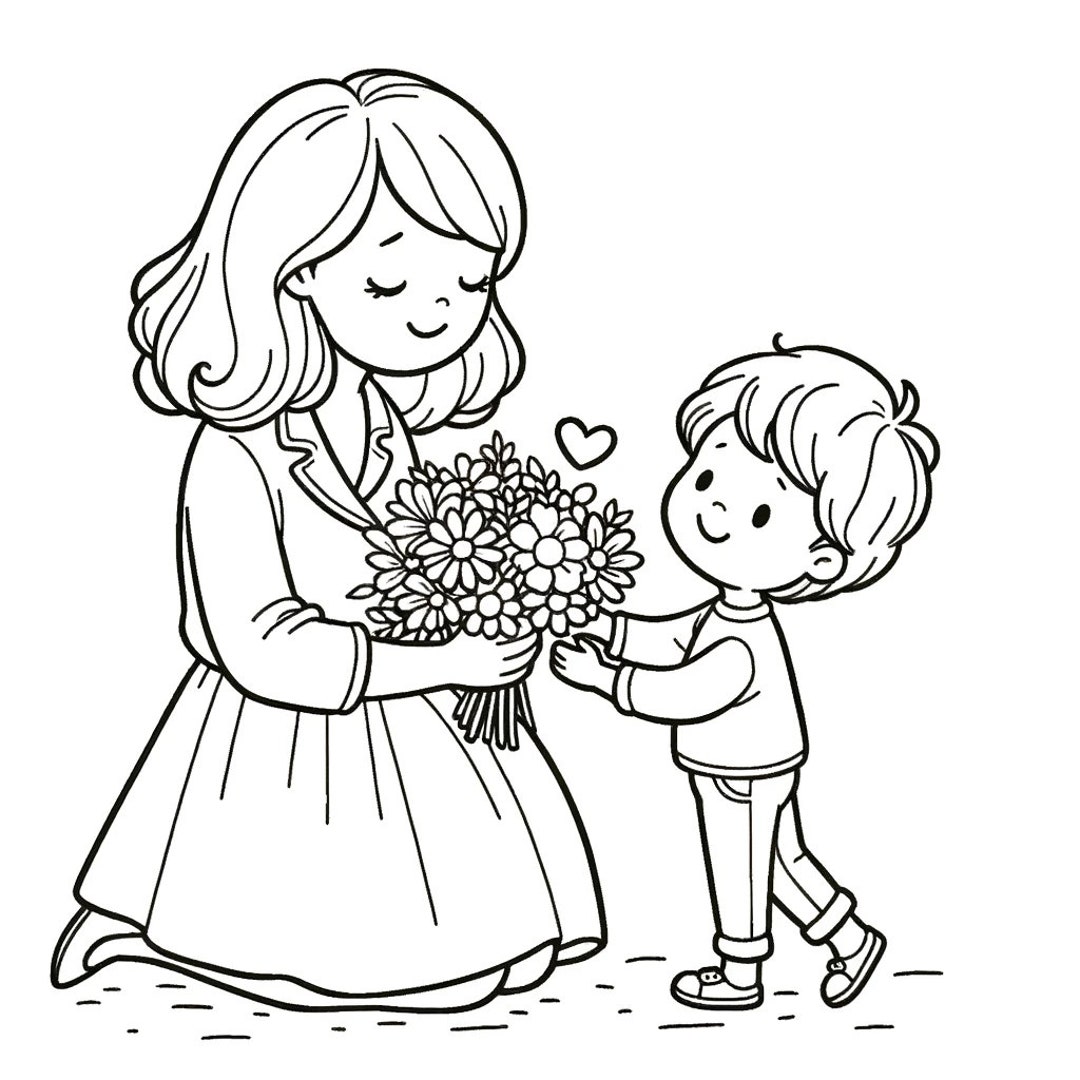 10 Mothers Day Coloring Pages, Mothers Day Gift, Happy Mothers Day ...