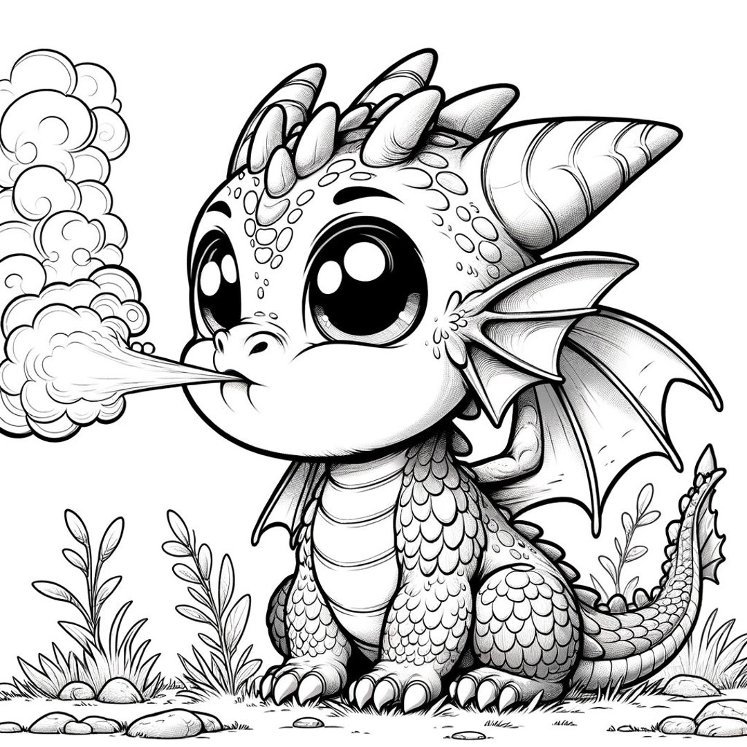 25 Baby Dragon Coloring Pages, Fantasy Dragon Coloring Pages, Cute Baby ...