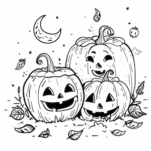 5 Cute Halloween Coloring Pages, Halloween Coloring, Pumpkin Coloring ...