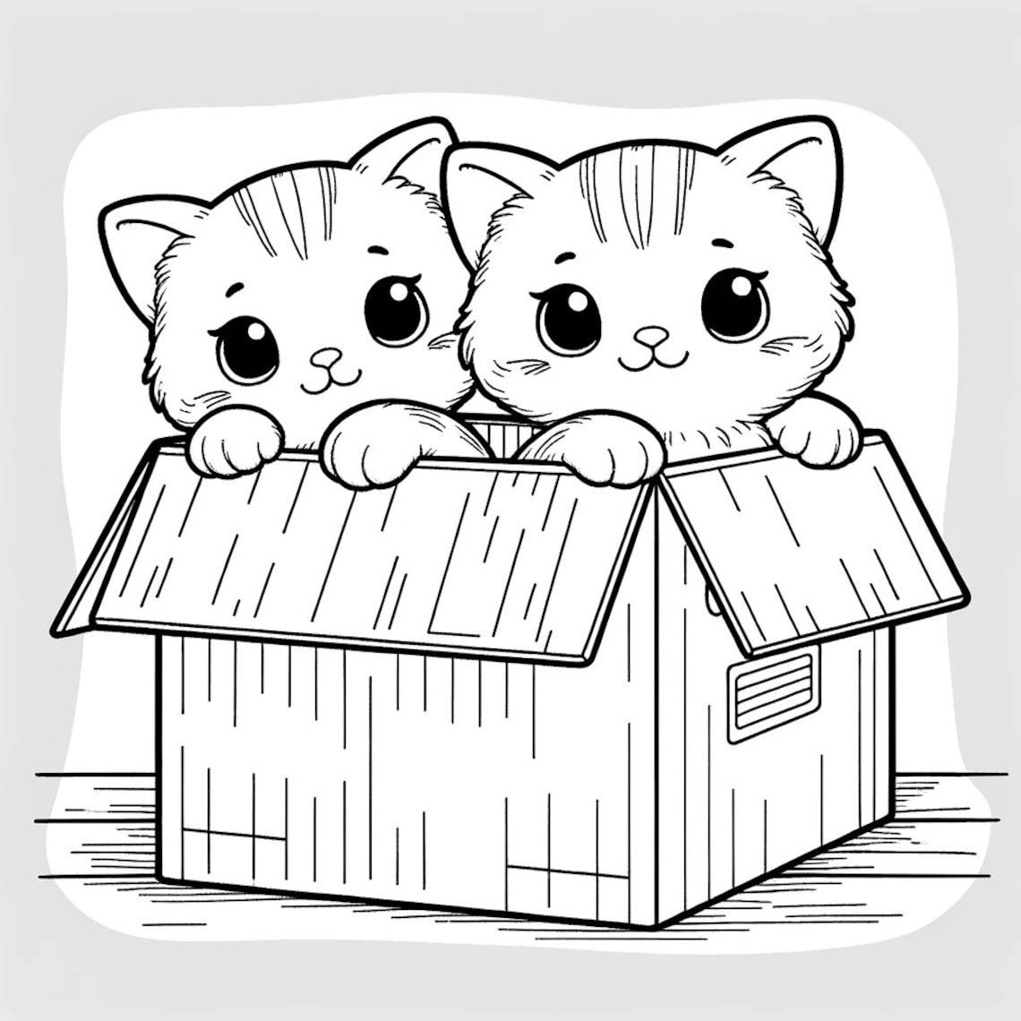 5 Cute Kitten Coloring Pages, Cute Cat Coloring Pages, Cat Coloring ...
