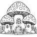 25 Mushroom Coloring Pages, Stress Relief Mushroom Coloring Page, Cute ...