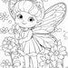 5 Fairy Coloring Pages, Enchanted Fairy Coloring Page, Fantasy Fairy ...