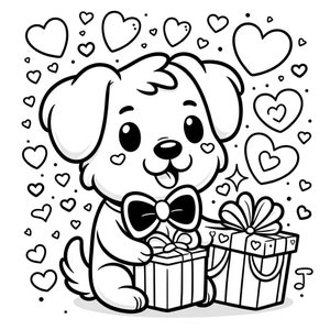 30 Valentine Dog Themed Coloring Pages, 30 Cute Love Coloring Pages ...