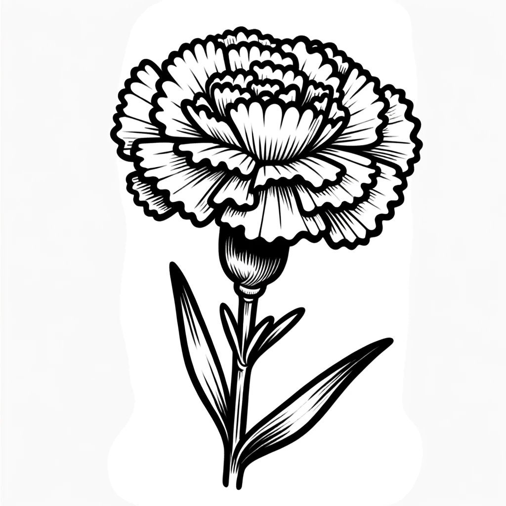 Birth Month Flower Coloring Pages, Birth Month Flowers, All Birth Month ...