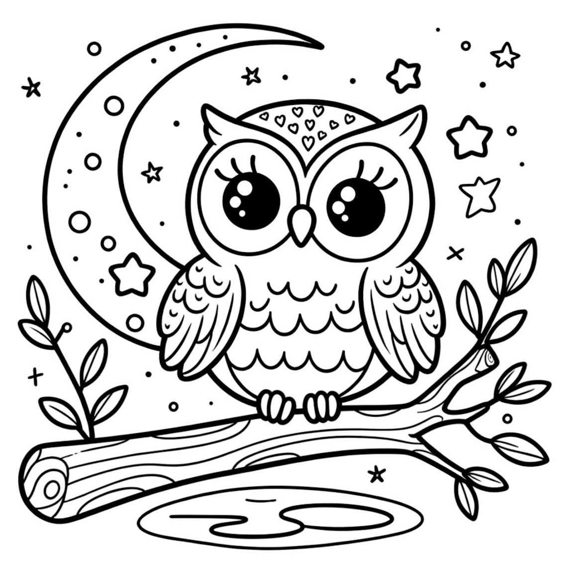 5 Owl Coloring Page, Whimsical Owl, Owl Art, Animal Coloring, Fantasy ...