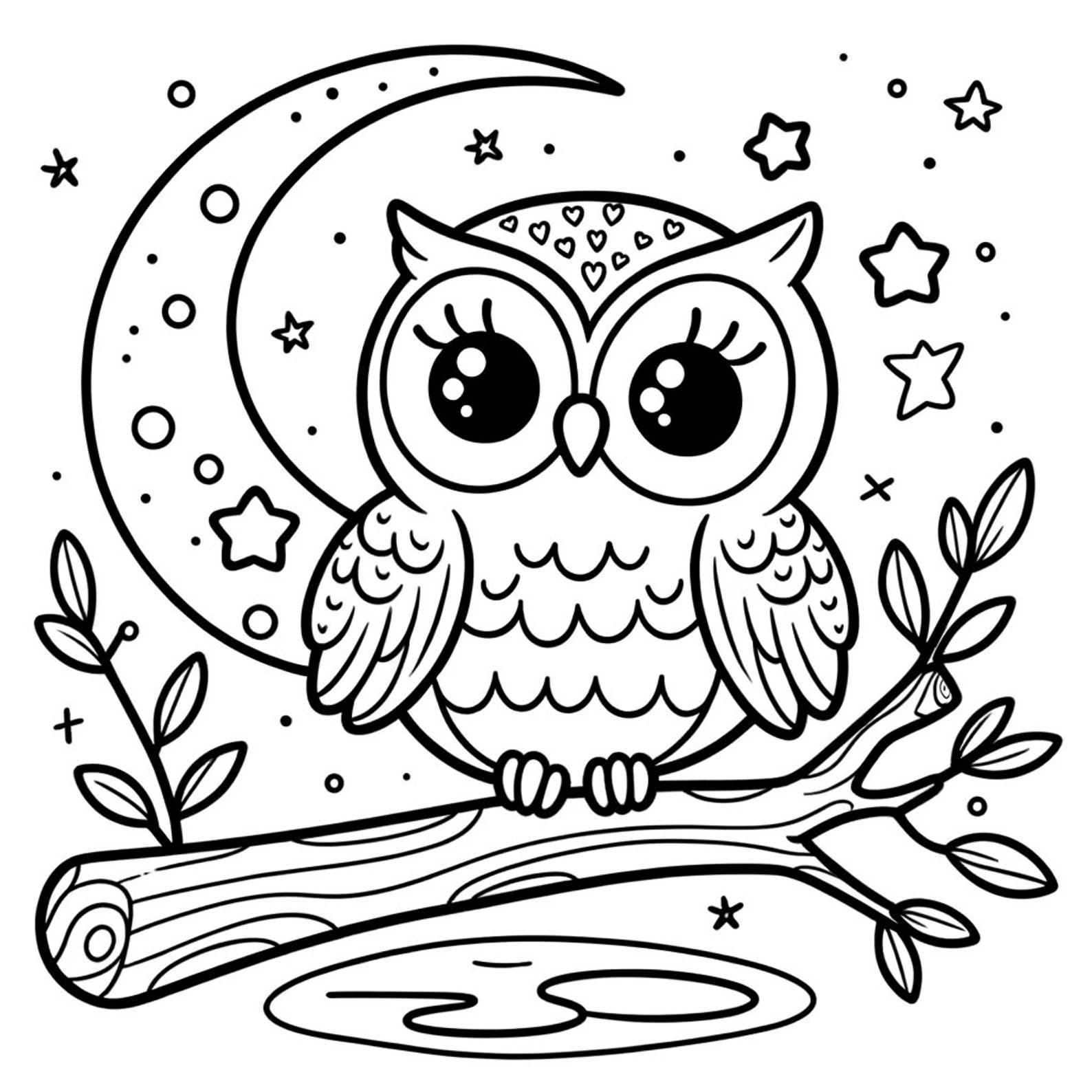 5 Owl Coloring Page, Whimsical Owl, Owl Art, Animal Coloring, Fantasy ...