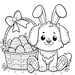 5 Easter Dog Coloring Pages, Dog Coloring Pages, Puppy Dog, Cute Dog ...